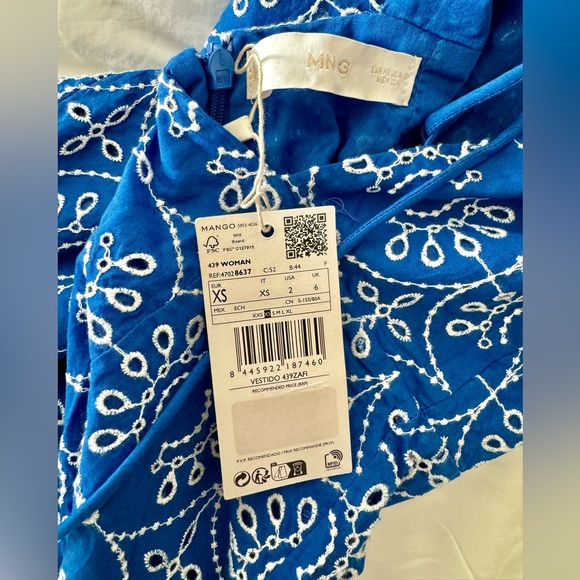 Mango | Dresses | Mango Embroidered Open Back Dress | Poshmark